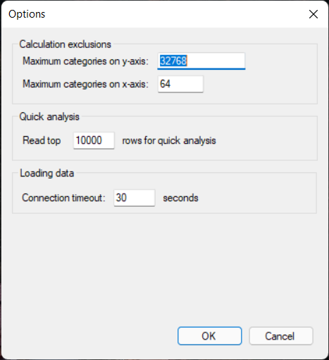 Help:Octofy: Program options - Sherlock Software