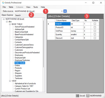 Help:Octofy: Main window - Sherlock Software